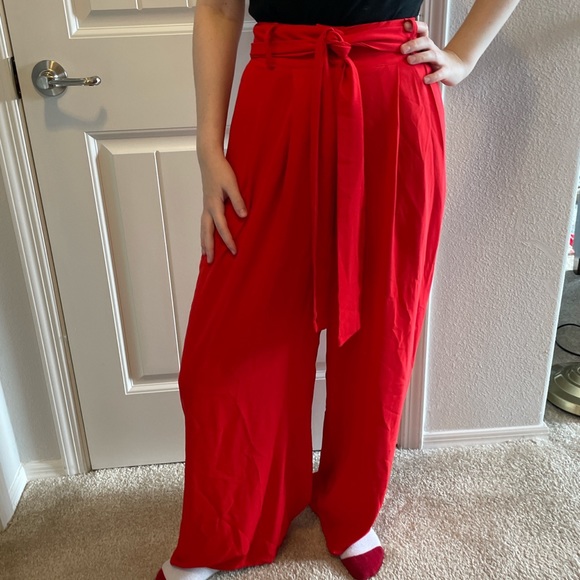 Flying Tomato | Pants & Jumpsuits | Flying Tomato Red Highwaisted ...